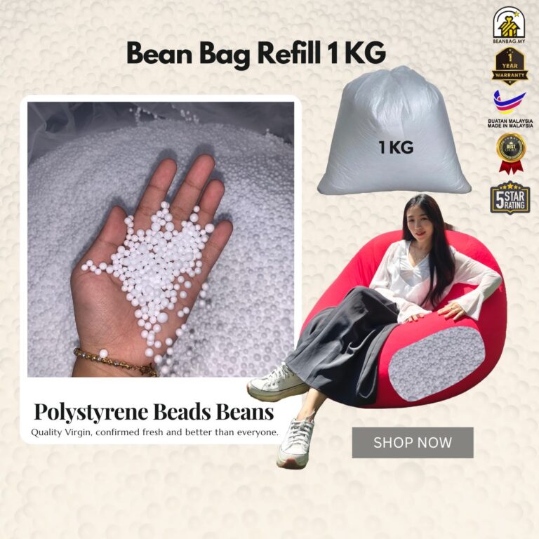 Bean Bag Refill Beads 1KG | Odorless EPS Polystyrene | Beanbag.my Malaysia